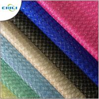 China New Fashion Artificial Glitter Pu Leather Fabric For Wall Decoration for sale