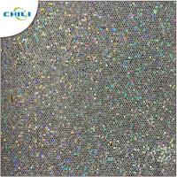 China New Design Shining Pu Leather Material Mesh Glitter Fabric For Shoes for sale
