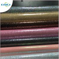 China Wholesale New Design Pu Rexine Mesh Glitter Fabric Price for sale