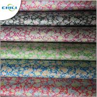 China Wiped Clean Printed Faux Leather Fabric Fade Resistant Consistent Color for sale