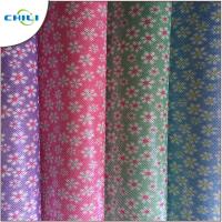 China Colored Fake Leather Material , Faux Tooled Leather Fabric Vinyl Based For Diy Crafts for sale