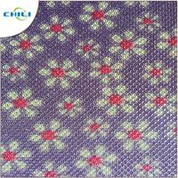 China Colored Fake Leather Material , Faux Tooled Leather Fabric Vinyl Based For Diy Crafts for sale