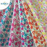China Reusable Split  Printed Faux Leather Luxury Fabric Smooth Grain Lightweight for sale