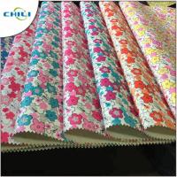 China Reusable Split  Printed Faux Leather Luxury Fabric Smooth Grain Lightweight for sale