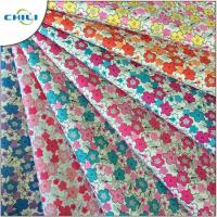 China Reusable Split  Printed Faux Leather Luxury Fabric Smooth Grain Lightweight for sale