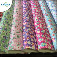 China Waterproof Printed Leather Fabric Wall Coating Cover Red Green Silver Black for sale