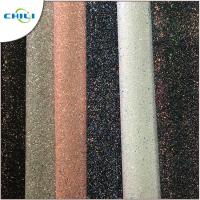 China Grade 3 Glitter Leather Fabric Style Mixed Attractive High Brightness for sale