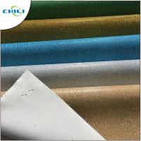 China Genuine Glitter Leather Fabric , Glitter Cotton Fabric For Handbags 1mm Thick for sale
