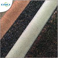 China Diamond Chunky Glitter Fabric Sheets Canvas Backing Anti Mildew Waterproof for sale