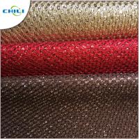 China Shoes Application Glitter Leather Fabric Artificial Custom Printed for sale