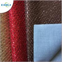 China Shoes Application Glitter Leather Fabric Artificial Custom Printed for sale