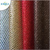 China Shoes Application Glitter Leather Fabric Artificial Custom Printed for sale