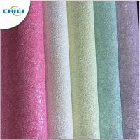 China Custom Silver Glitter Wallpaper 0.6mm Thickness 137cm Width Entertainment for sale