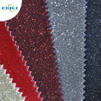 China Professional Glitter Leather Fabric Eco Friendly Normal Peeling Strength for sale