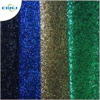China Knitted Glitter Leatherette Fabric , Pink Glitter Fabric Lightweight Printable for sale
