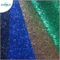 China Knitted Glitter Leatherette Fabric , Pink Glitter Fabric Lightweight Printable for sale