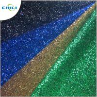 China Knitted Glitter Leatherette Fabric , Pink Glitter Fabric Lightweight Printable for sale