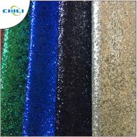 China Eco Friendly Glitter Leather Fabric Elastic Long Durability Orderless No Harmful for sale