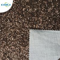 China Garment Glitter Leather Fabric Customized Color Size Elegant For Handbags for sale