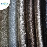 China Chunky Glitter Mesh Fabric , Silver Sequin Fabric Wallpaper Moisture Proof for sale