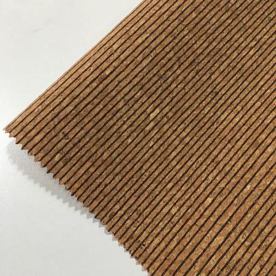 China OEM Cork Leather Fabric Hydrolysis Resistant Smooth Tough Flexibility Woven Knitted for sale