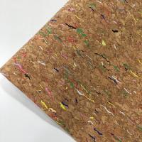 China 0.4-1.2MM Thickness Cork Leather Fabric Natrual Sound Insulating Dirt Repellent for sale