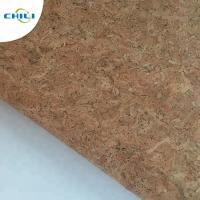China Wooden Pu Pvc Leather Fabric , Etsy Cork Fabric Abrasion Resistant Easy Cleaning for sale