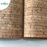 China Wooden Pu Pvc Leather Fabric , Etsy Cork Fabric Abrasion Resistant Easy Cleaning for sale