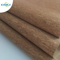 China Women Shoes Cork Leather Fabric Knitted Fabric Backing Customized Color for sale