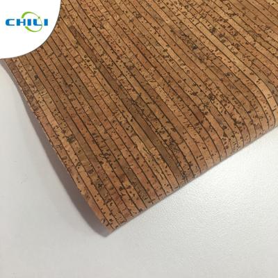 China 0.4±0.05mm Thick Thin Cork Roll , Wine Cork Fabric For Shoes Bags Wallpaper for sale