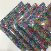 China Soft Knitted Glitter Sequin Fabric , Multi Color Sequin Fabric Spangle Printed for sale