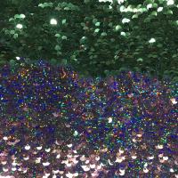 China Fish Scale Silver Sequin Tablecloth , Champagne Sequin Fabric Reversible for sale