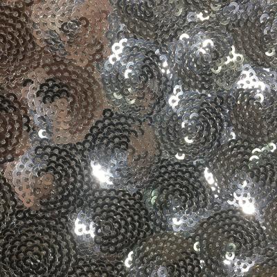 China Fish Scale Glitter Sequin Fabric , Sequin Dress Fabric Reversible Tablecloth for sale