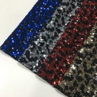 China Breathable Glitter Sequin Fabric Fashionable Stretch Type 150gsm Shiny Color for sale