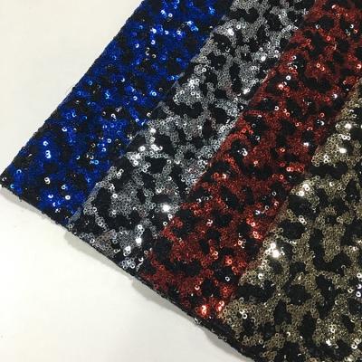 China Breathable Glitter Sequin Fabric Fashionable Stretch Type 150gsm Shiny Color for sale