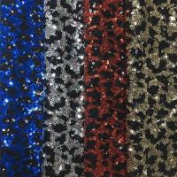 China Fashionable Stretch Sequin Fabric 150gsm Shiny Color Customizable Color for sale