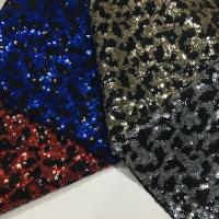 China Fashionable Stretch Sequin Fabric 150gsm Shiny Color Customizable Color for sale