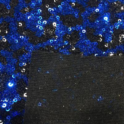 China Attractive Glitter Sequin Fabric Thick  Polyester Material Elegant Design for sale