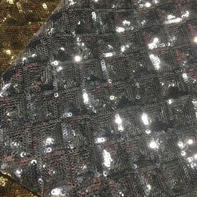 China Multi Color Mermaid Sequin Fabric Embossed Spangle Printed Soft Knitted for sale