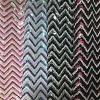 China Fluorescent Colorful Glitter Sequin Fabric SGS Certificaiton 100% Polyester for sale
