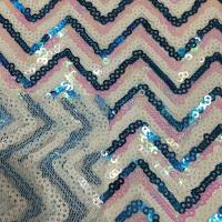 China Fluorescent Colorful Glitter Sequin Fabric SGS Certificaiton 100% Polyester for sale
