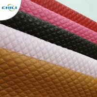 China Wholesale quilted Synthetic embroidered PU  shoe leather for sale