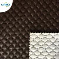 China Wholesale quilted Synthetic embroidered PU  shoe leather for sale