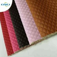 China Wholesale quilted Synthetic embroidered PU  shoe leather for sale