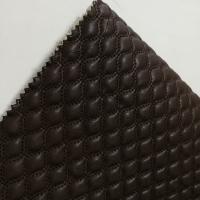 China Wholesale quilted Synthetic embroidered PU  shoe leather for sale