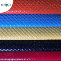 China Trade Assurance Hot Sale Shiny Pu Synthetic Embroidered quilted shoe leather for sale