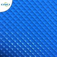 China Trade Assurance Hot Sale Shiny Pu Synthetic Embroidered quilted shoe leather for sale