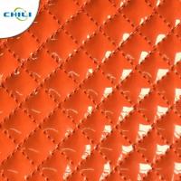 China Trade Assurance Hot Sale Shiny Pu Synthetic Embroidered quilted shoe leather for sale