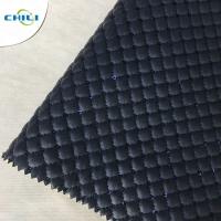China Trade Assurance Hot Sale Shiny Sequin Pu Synthetic Embroidered quilted shoe leather for sale