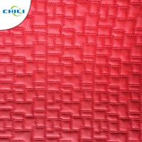 China Synthetic Leather Material  Embroidered Shoe leather for sale